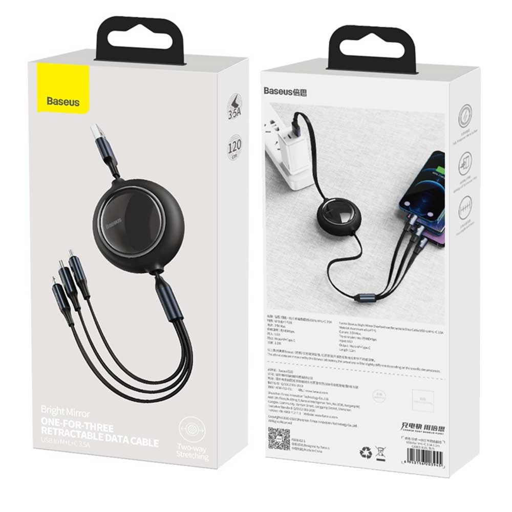Baseus Bright Mirror Retractable Data Cable | Sinin