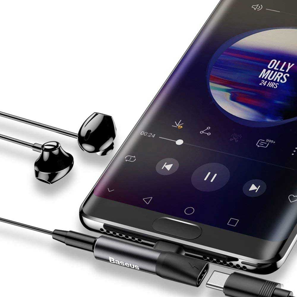 Baseus CATL41-01 Type-C Male to Type-C & 3.5mm Female Black Audio ...