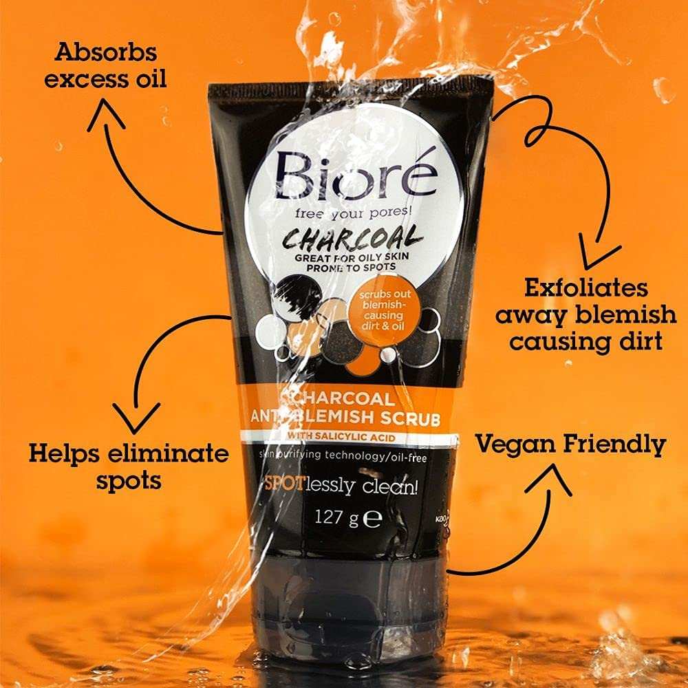 Biore Charcoal Oil Control Anti Blemish Scrub 127g | Sinin