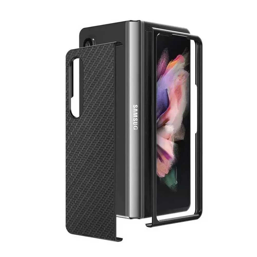 Carbon Fiber Folding Design Case for Samsung Galaxy Z Fold 3 Black | Sinin