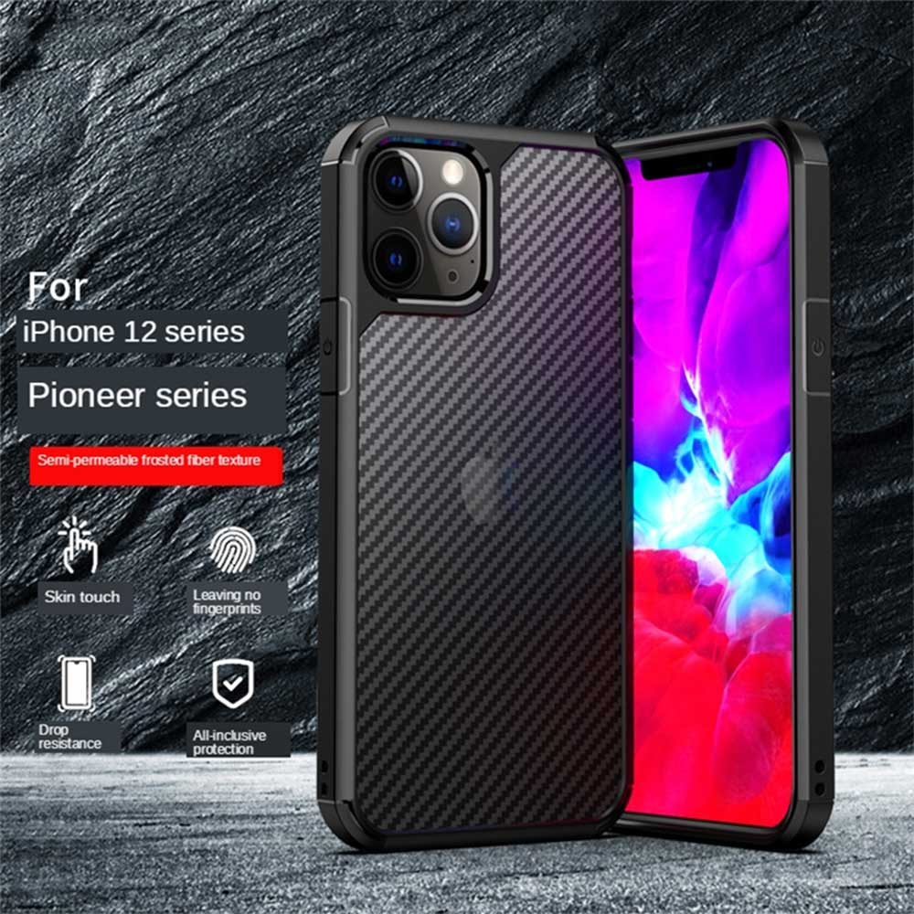 Carbon Fiber Textures Bumper Case for iPhone 12/12 Pro/12 Pro Max | Sinin
