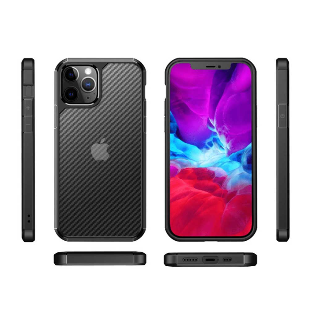 Carbon Fiber Textures Bumper Case for iPhone 12/12 Pro/12 Pro Max | Sinin