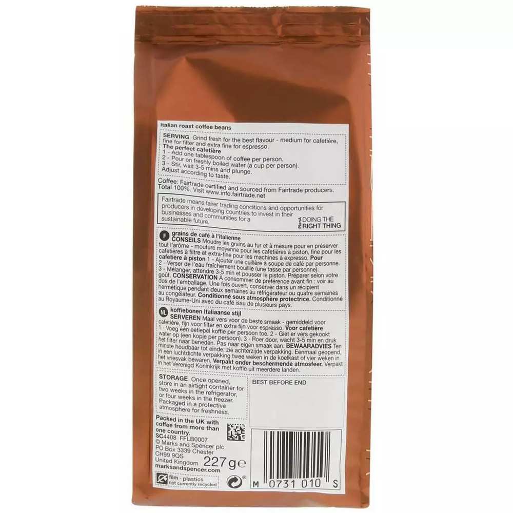 Marks and Spencer Italian Ground Coffee 227g | Sinin
