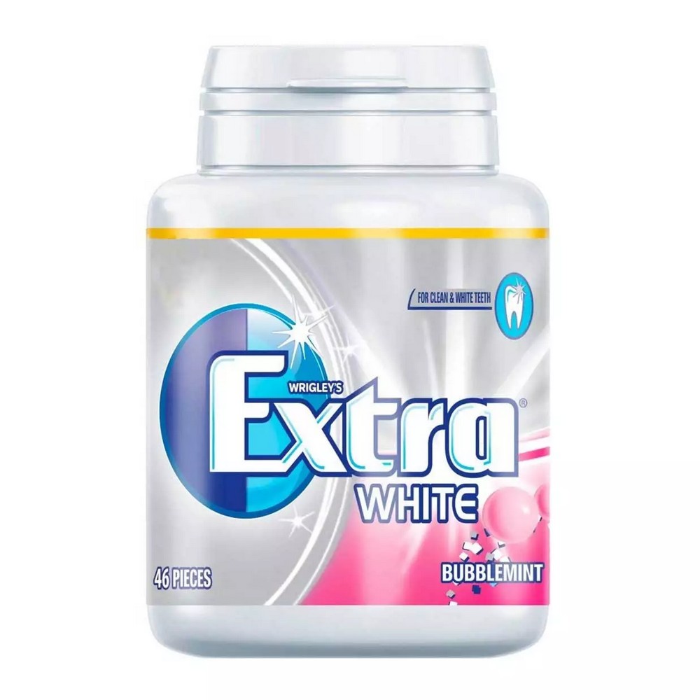 Wrigley's Extra White Bubblemint Chewing Gum Bottle | Sinin Wrigley's Extra White Bubblemint Chewing Gum Bottle | Sinin