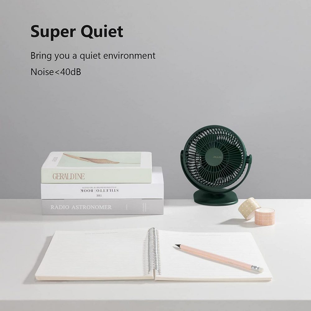 Jisulife FA29/FA29A Clip on Desk Fan 4 Speed Modes Rechargeable 4000mAh ...