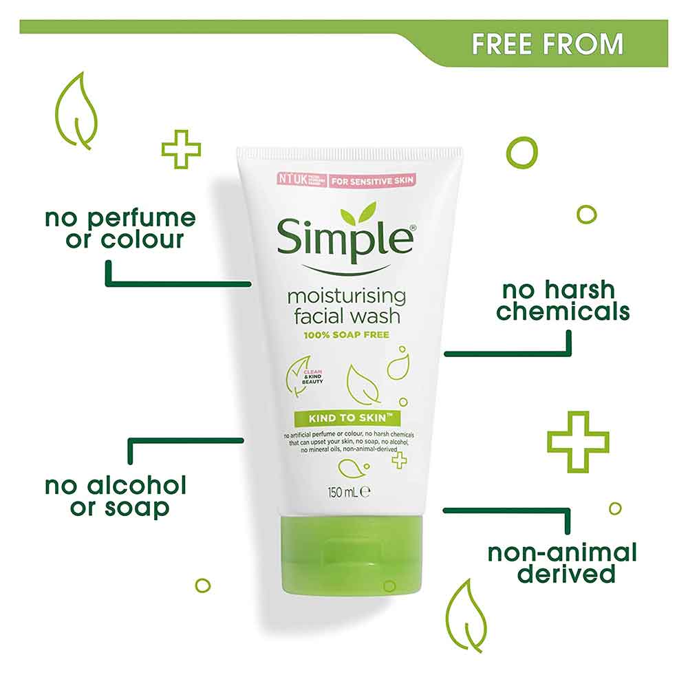 Simple Kind to Skin Moisturising Facial Wash 150ml | Sinin