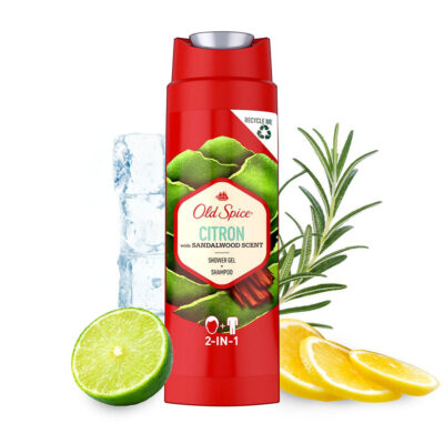 Old Spice Citron Shower Gel and Shampoo with Sandalwood Extract 400ml ...