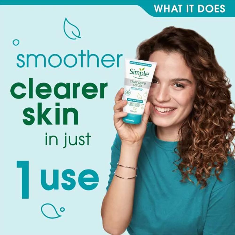 Simple Daily Skin Detox Clear Pore Scrub 150ml | Sinin
