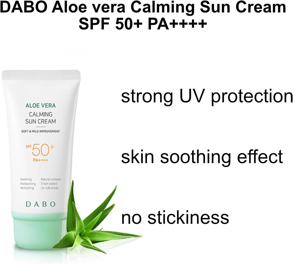 Dabo Aloe Vera Calming Sun Cream SPF50+ PA+++ 70ml | Sinin