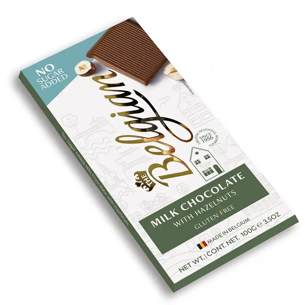 Belgian Milk Hazelnut Chocolate Bar 100g | Sinin
