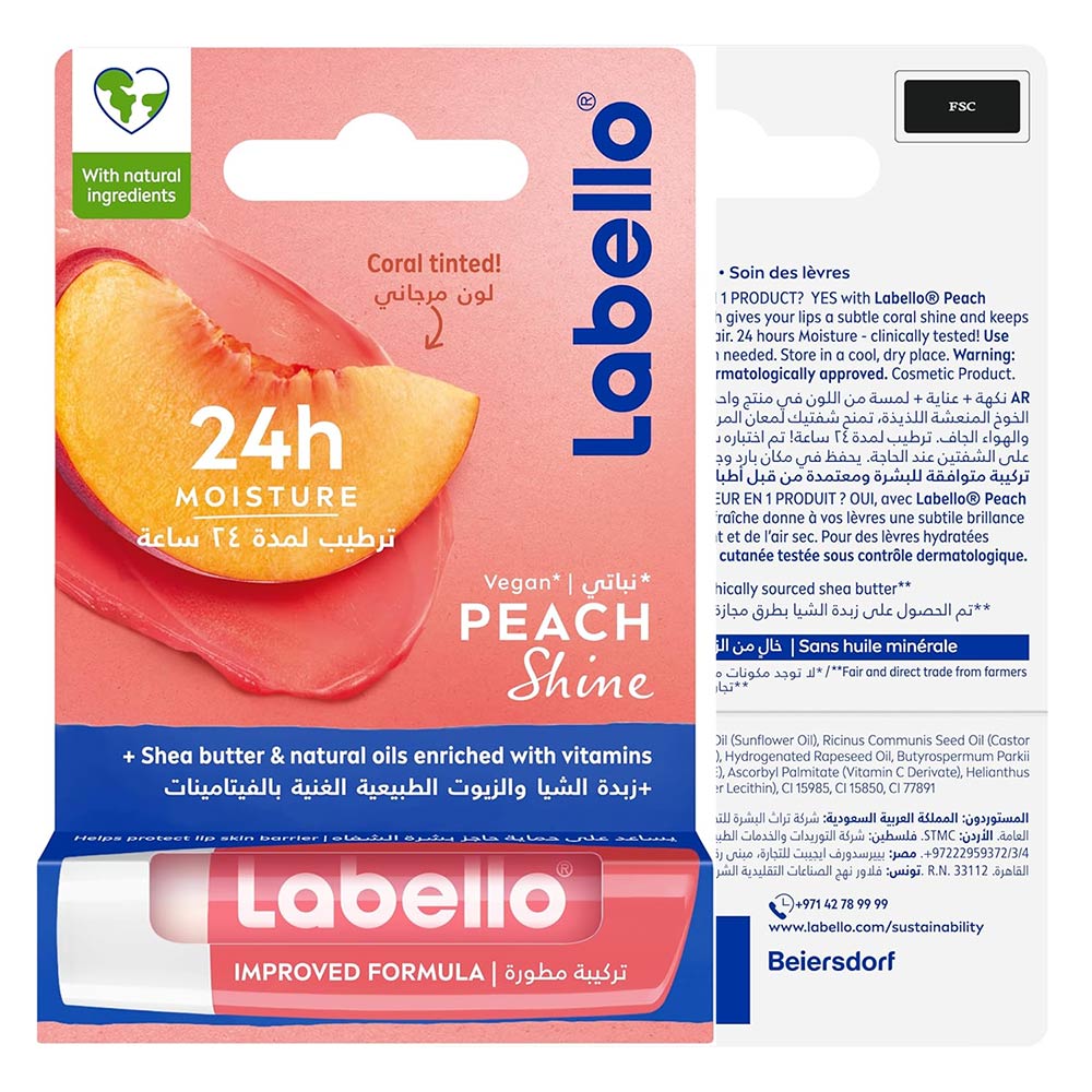 Labello Peach Shine Lip Balm | Sinin