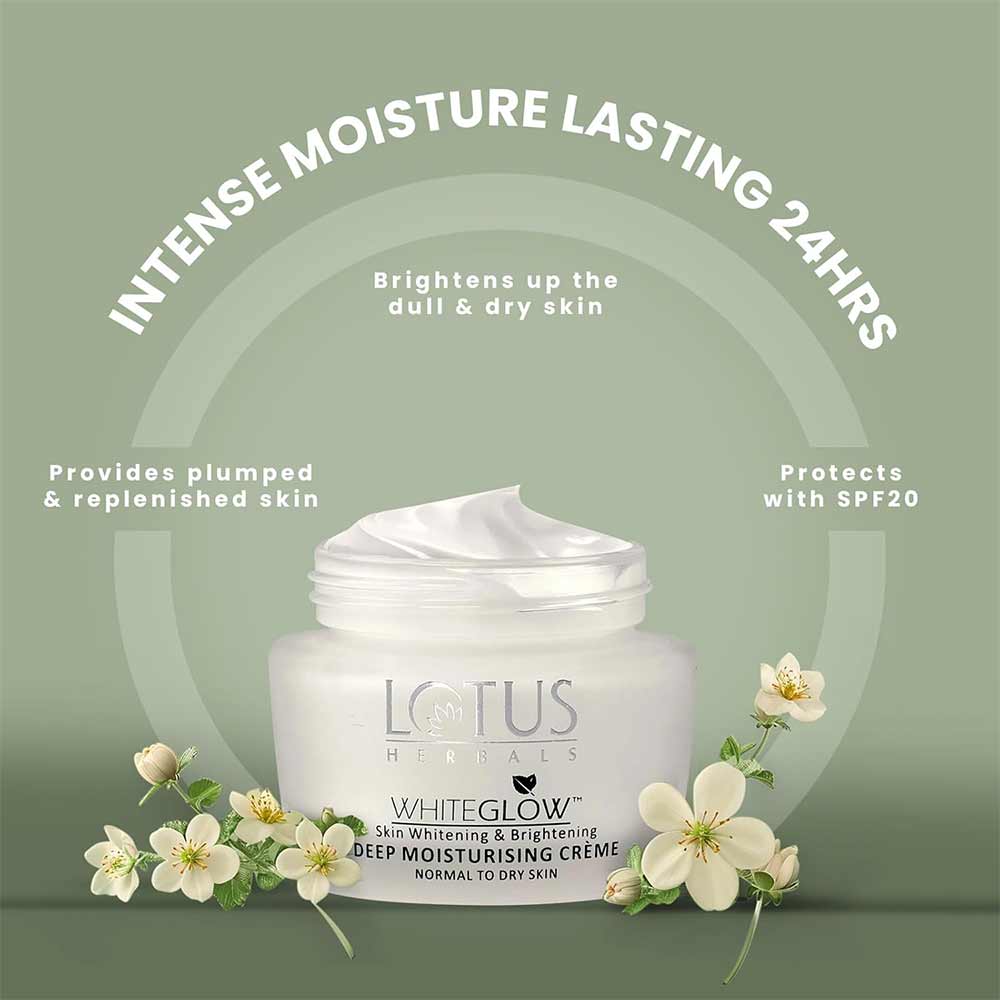 Lotus Herbals White Glow Skin Brightening Deep Moisturising Cream 40g ...