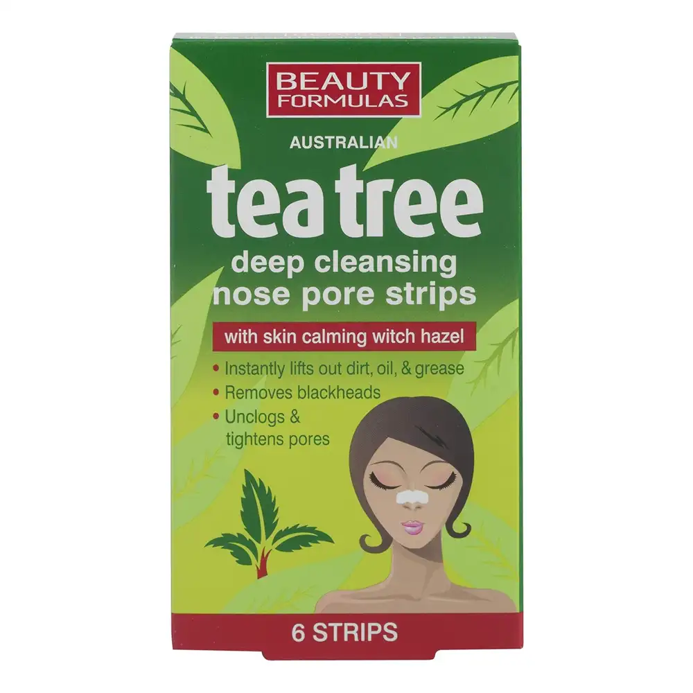 Beauty Formulas Tea Tree Deep Cleansing Nose Pore Strip 6pcs | Sinin
