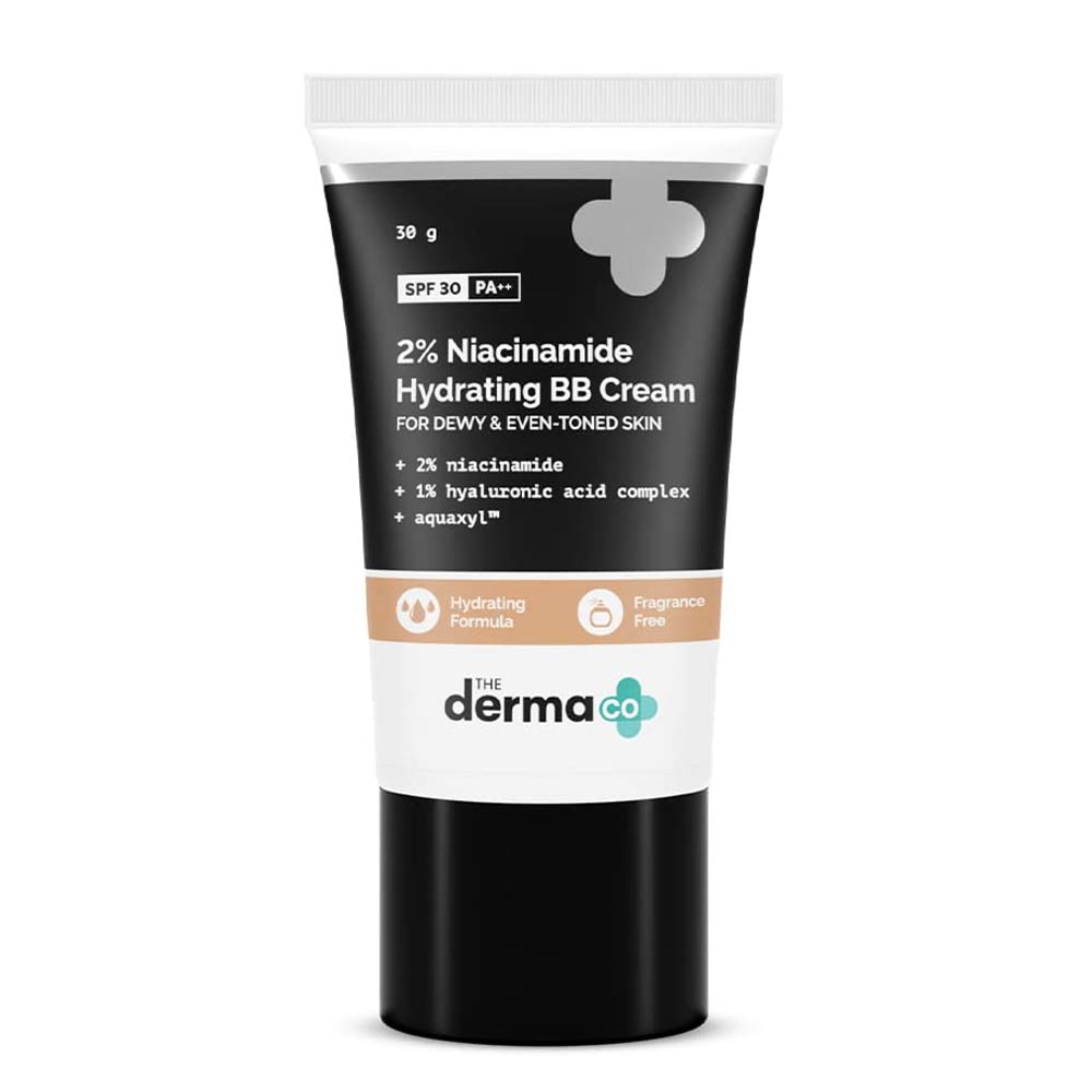 The Derma Co 2% Niacinamide Hydrating BB Cream for Dewy & Even Toned ...