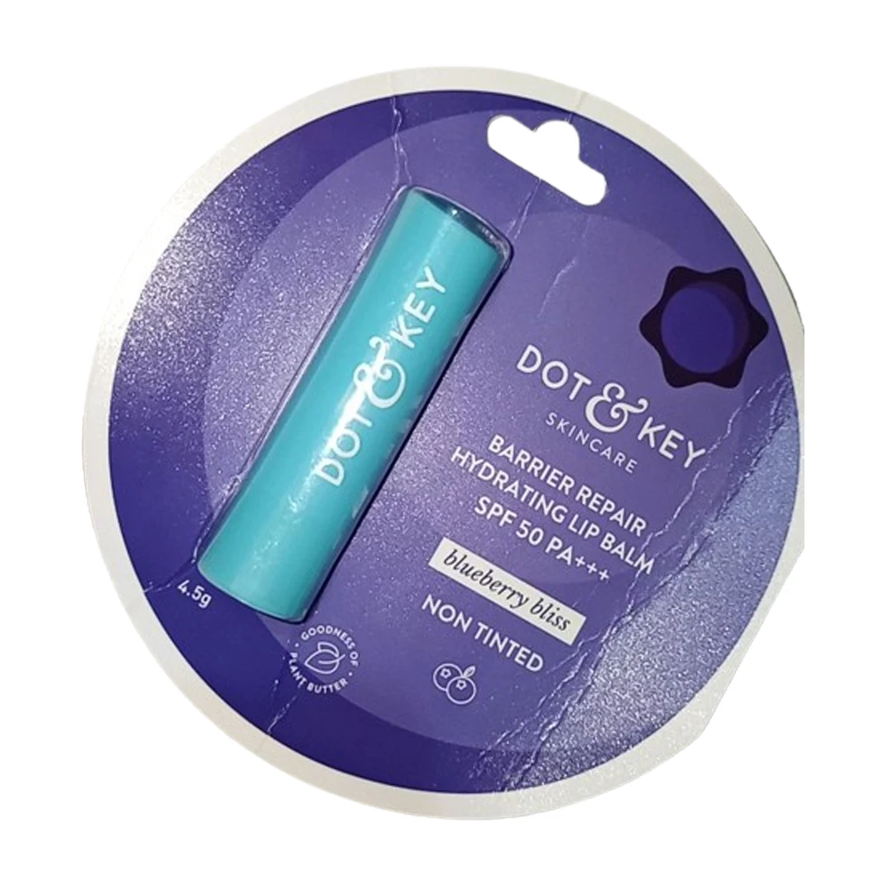 Dot & Key Barrier Repair Hydrating Non Tinted Lip Balm Blueberry Bliss ...