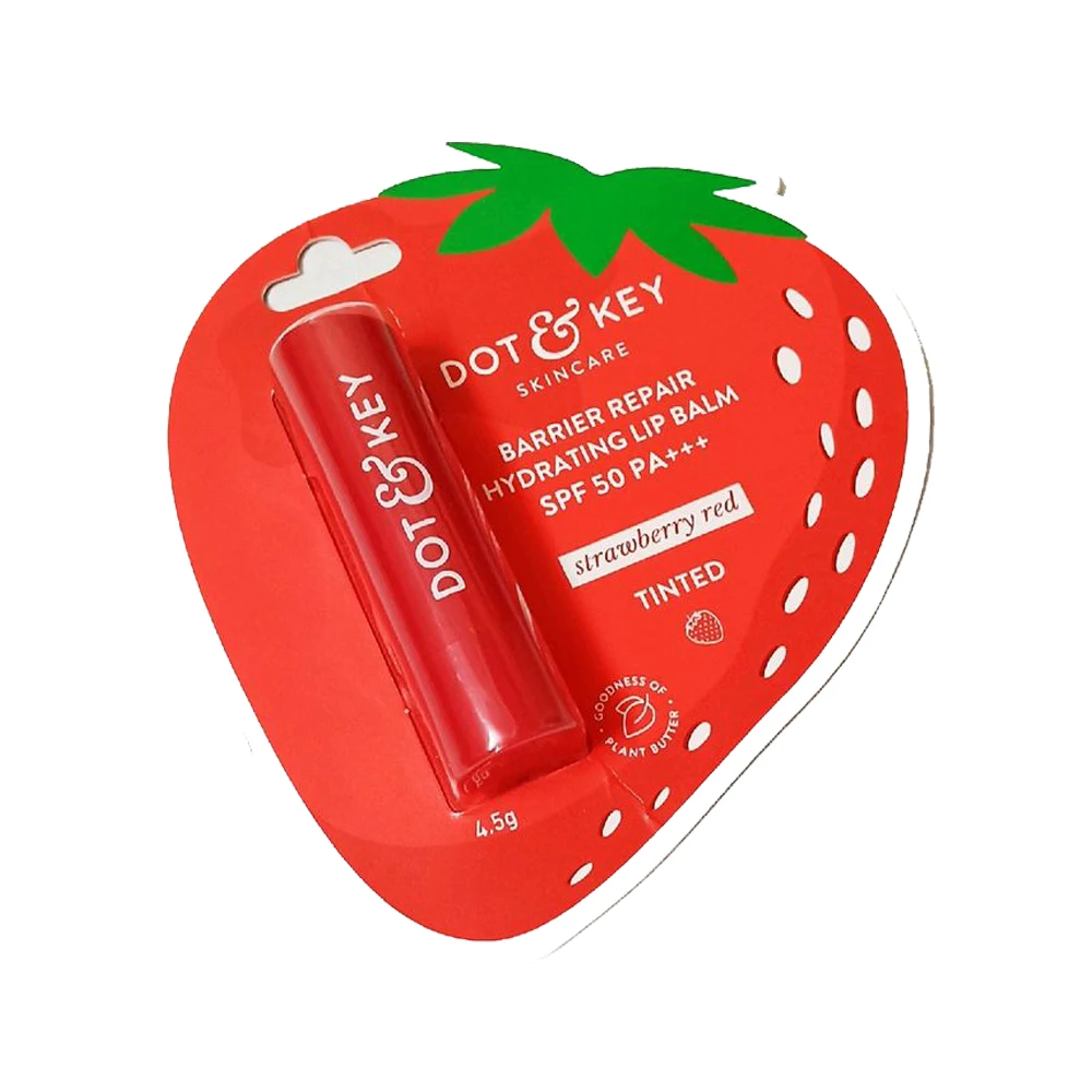 Dot & Key Barrier Repair Hydrating Tinted Strawberry Red Lip Balm | Sinin