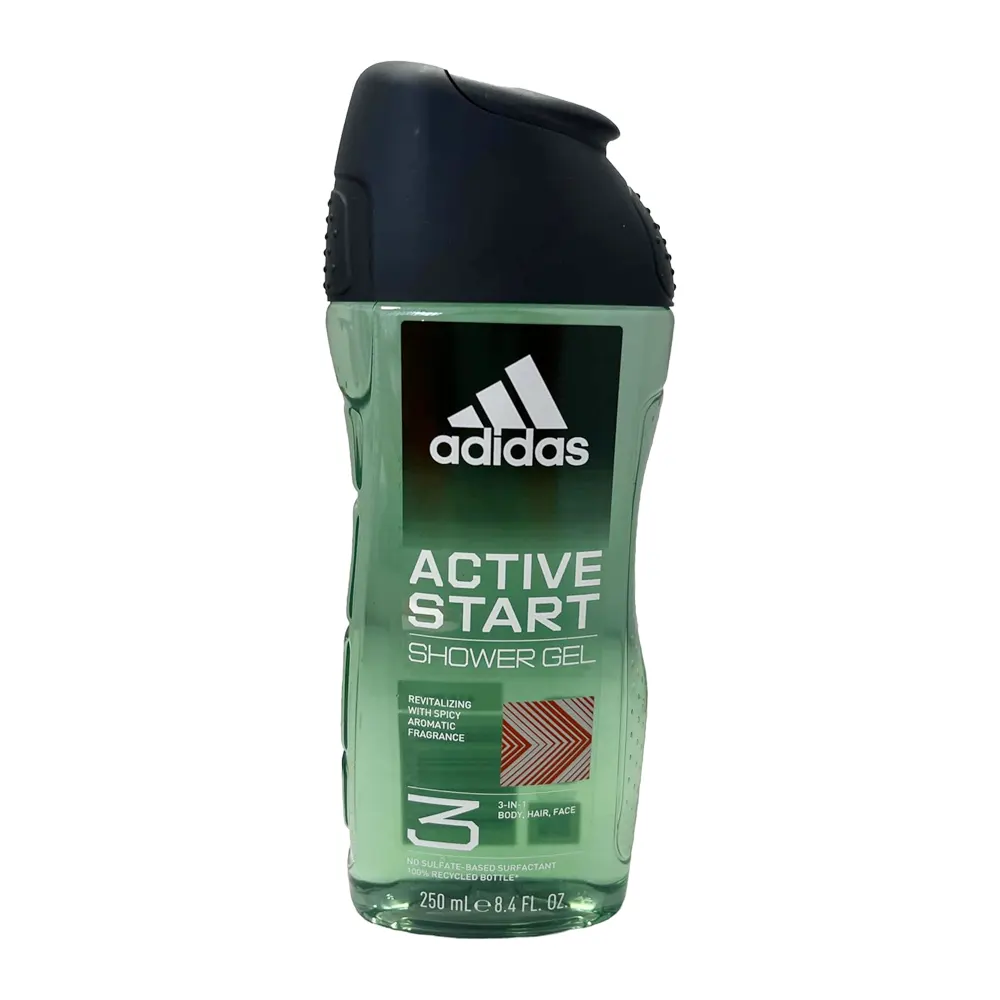 Adidas Active Start Body Hair Face 3in1 Shower Gel 250ml | Sinin