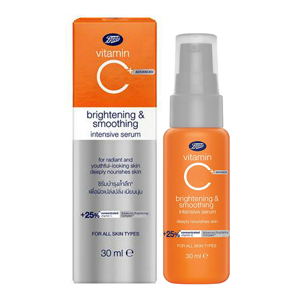 Boots Vitamin C Advanced Brightening & Smoothing Intensive Serum 30ml ...